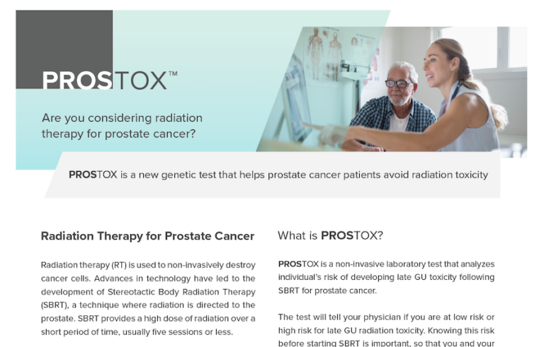 PROSTOX | Help Prostate Cancer Patients Avoid Radiation Toxicity | MiraDX